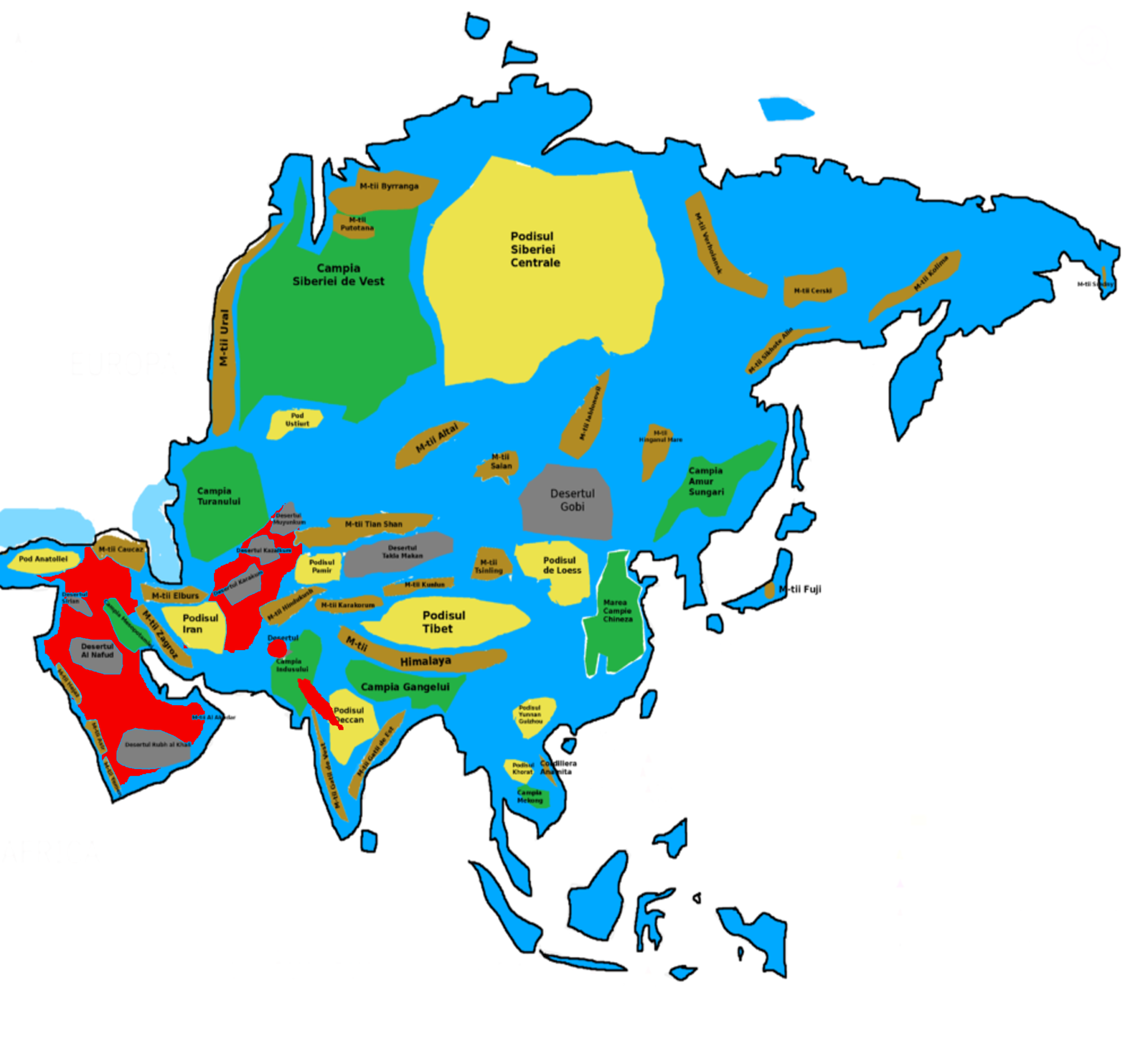 Asia geografie fizica joc