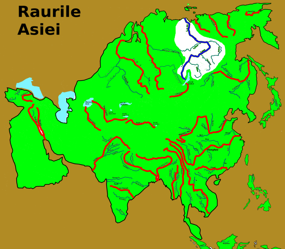 Asia geografie fizica joc