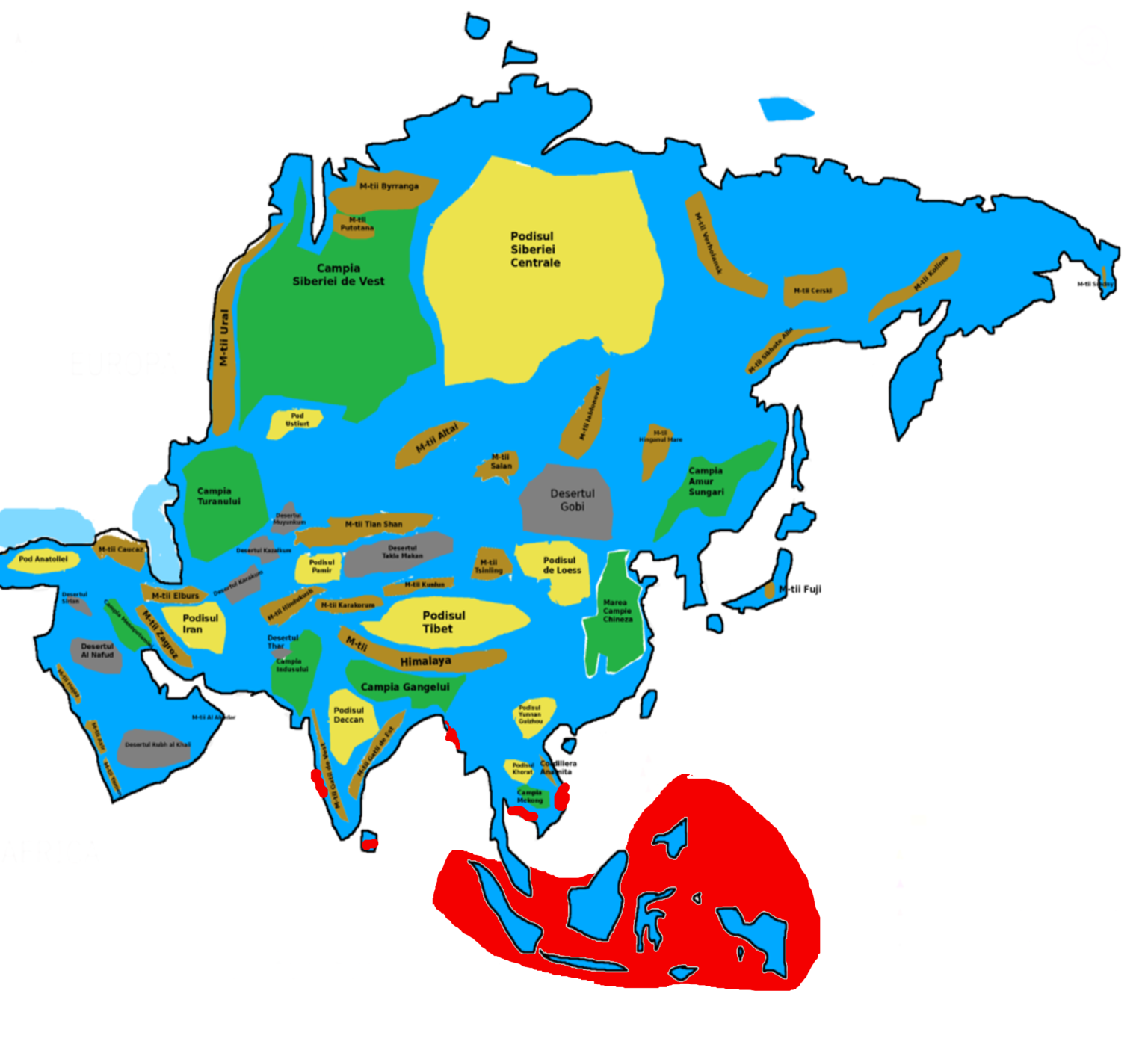Asia geografie fizica joc
