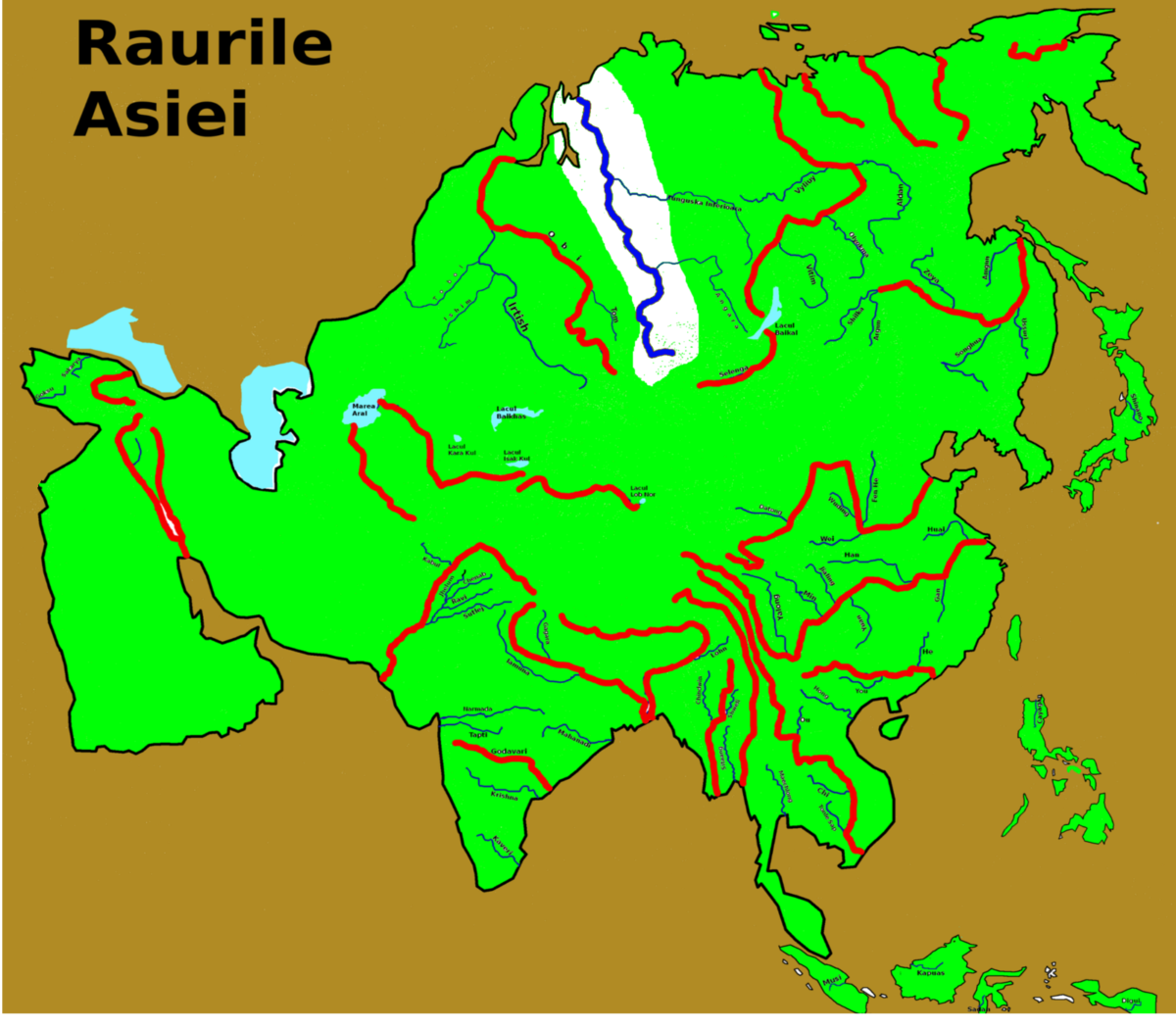 Asia geografie fizica joc