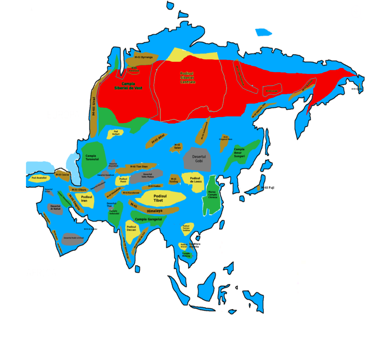Asia geografie fizica joc