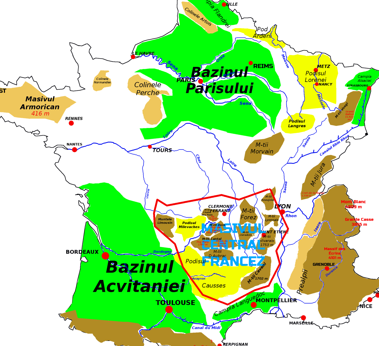 Franta joc geografie