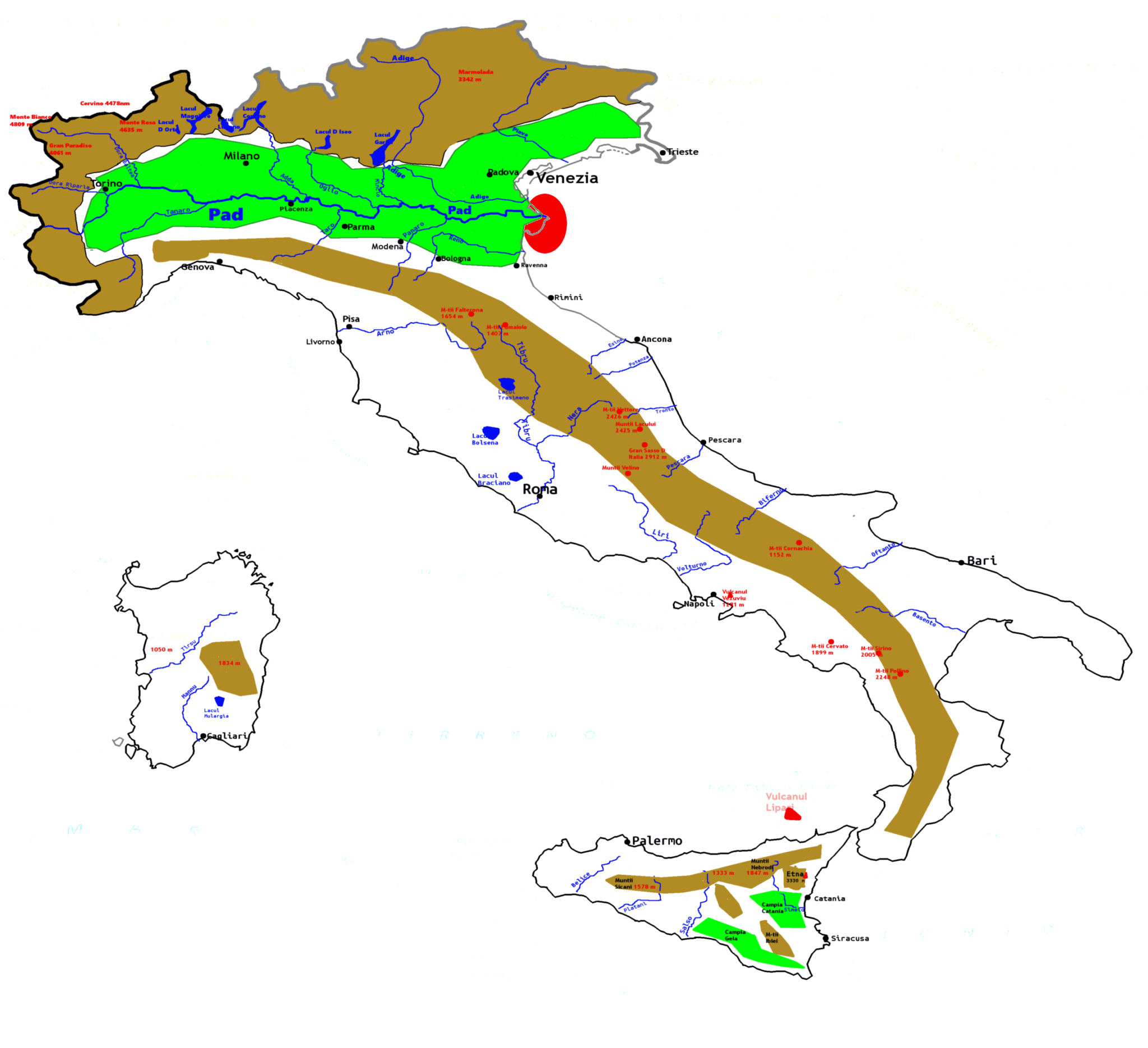 Italia joc geografie