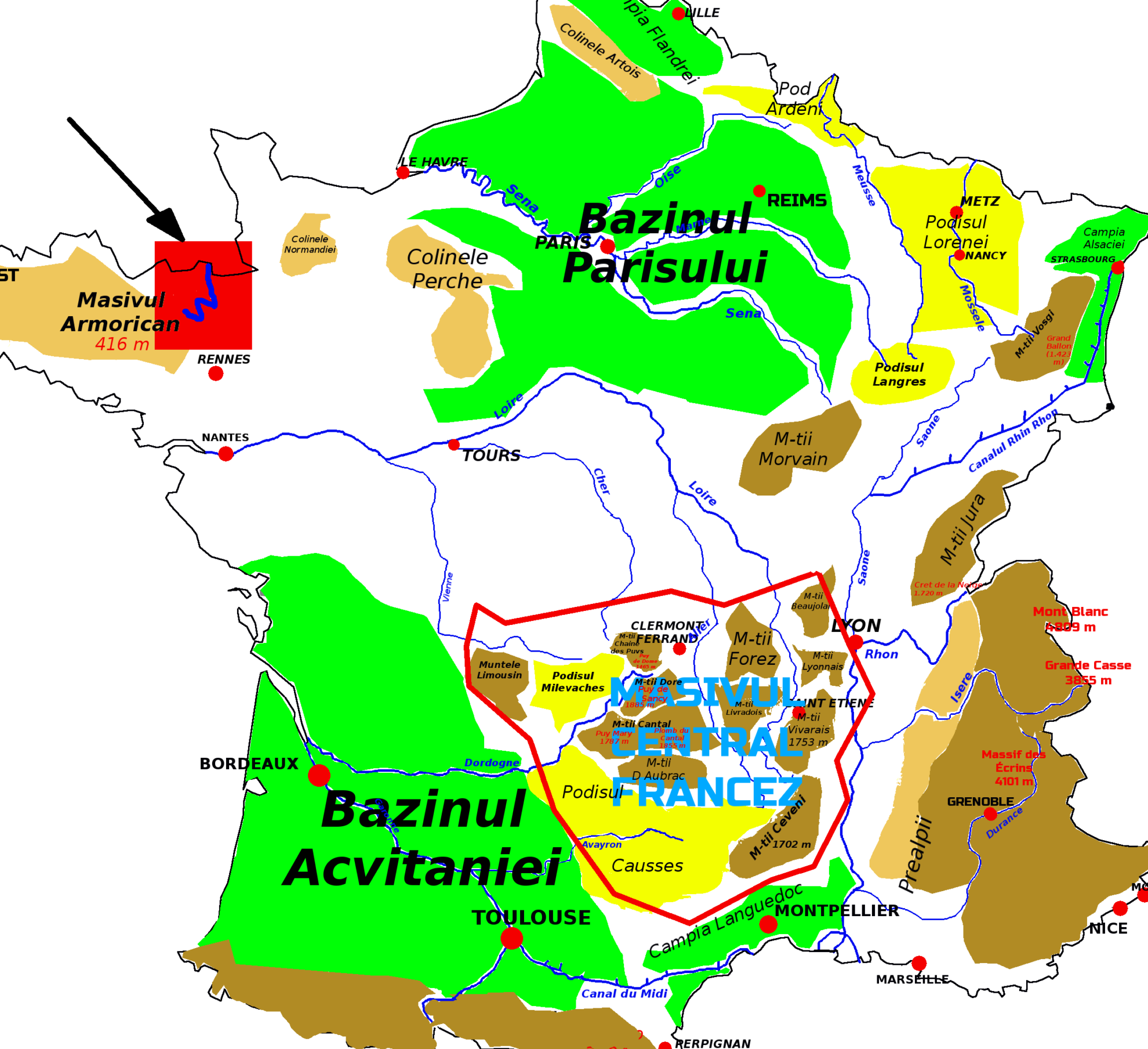 Franta joc geografie